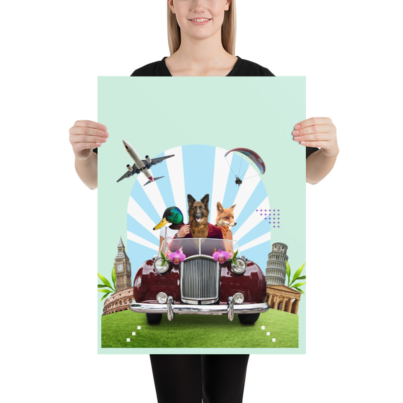 Car Collage Poster - Inspire Uplift