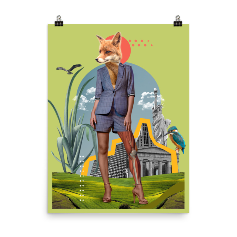 Fox Collage Poster | Inspire Uplift