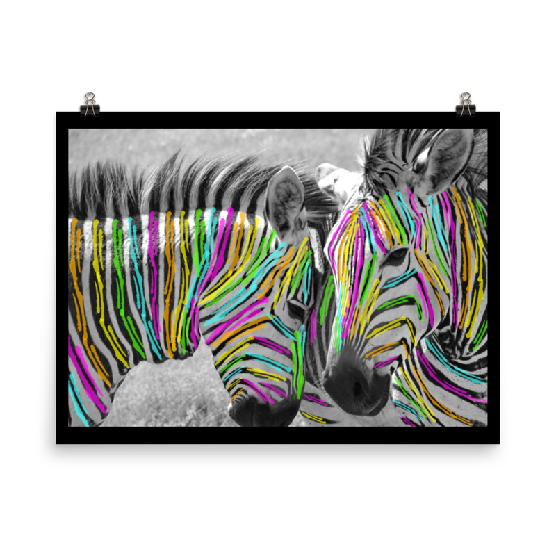 Zebra Color Poster | Inspire Uplift