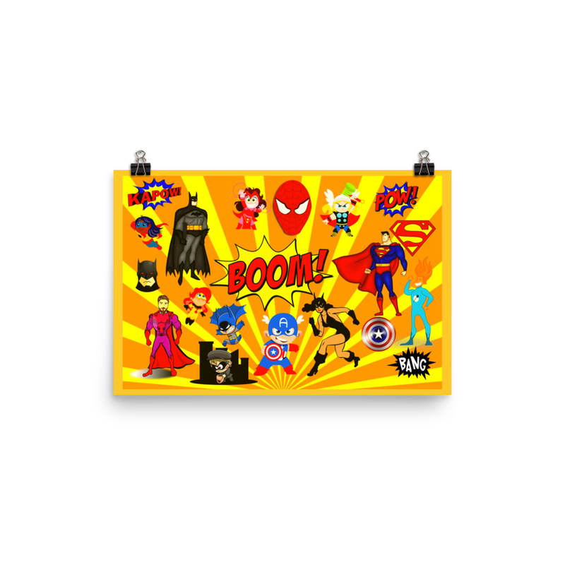 Comics Poster Print, Marvel Disney Avengers Wall Art | Inspire Uplift