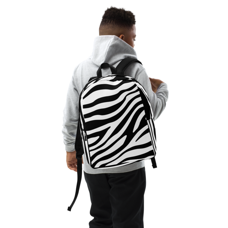 Zebra Skin Seamless Pattern Minimalist Backpack | Inspire Uplift