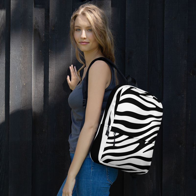 Zebra Skin Seamless Pattern Backpack | Inspire Uplift