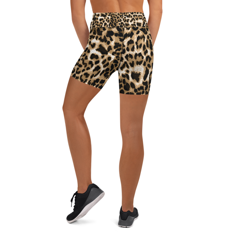 Leopard Print Animal Skin Pattern Yoga Shorts | Inspire Uplift