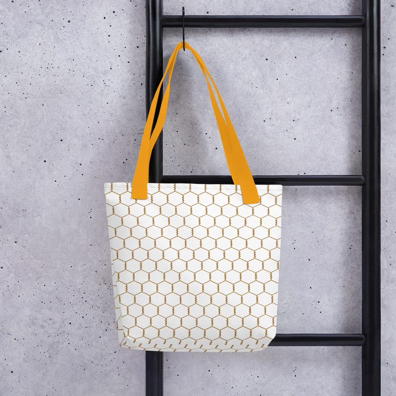 Golden Chicken Wire Pattern Tote bag | Inspire Uplift