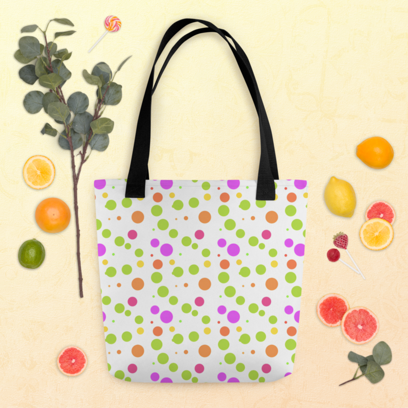 Cute Colorful Polka Dots Pattern Tote bag | Inspire Uplift