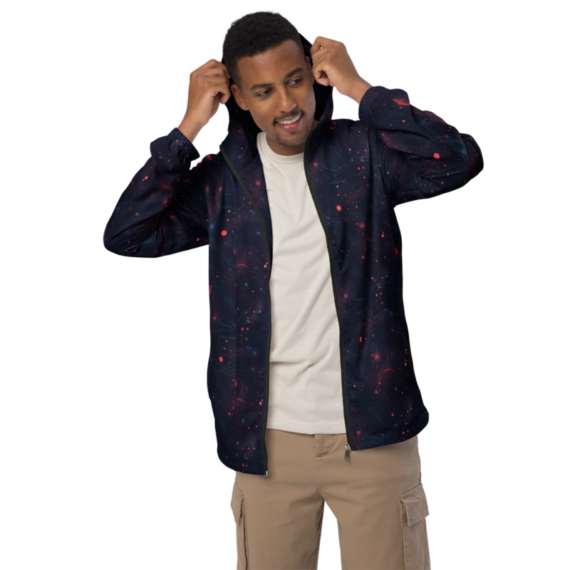 Space Galaxy Stars Pattern Men’s windbreaker | Inspire Uplift