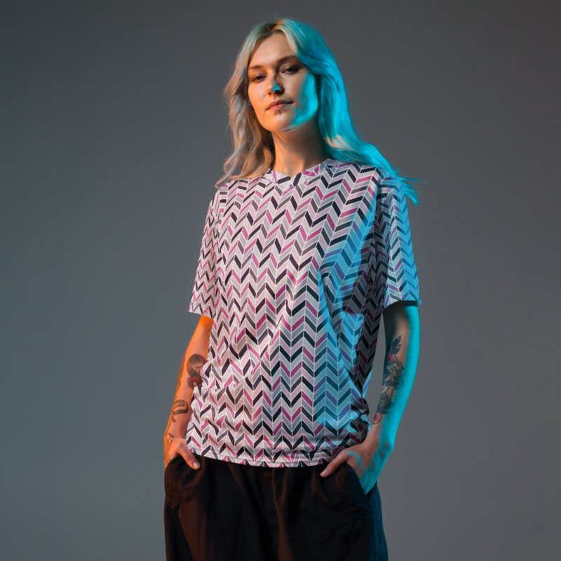 Colorful Chevron ZigZag Stripes Pattern Recycled unisex spor | Inspire ...