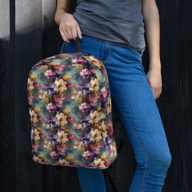 Beautiful Romantic Flowers Chic Floral Pattern Backpack | Inspire Uplift
