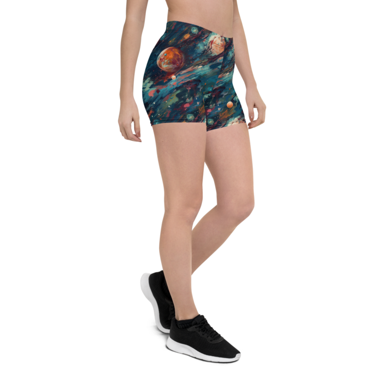 Watercolor Outer Space Planets Galaxy Pattern Shorts | Inspire Uplift
