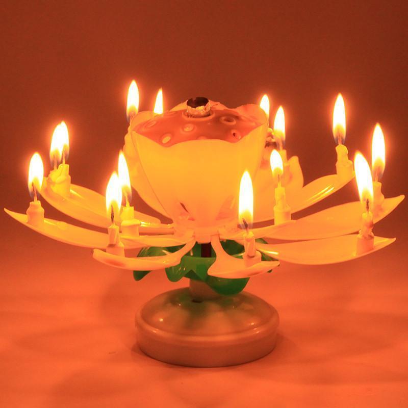 Blooming Musical Candle For Extra B'day Fun - Inspire Uplift
